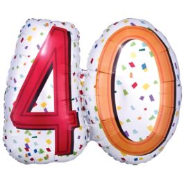 Partydekoration und Luftballons im Shop Zahlen-Luftballon zum 40 ...