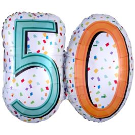Partydekoration und Luftballons im Shop Zahlen-Luftballon zum 50 ...