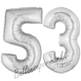Partydekoration und Luftballons im Shop Luftballons aus Folie Zahl 53 ...