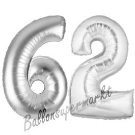 Partydekoration und Luftballons im Shop Luftballons aus Folie Zahl 62 ...