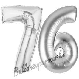 Partydekoration und Luftballons im Shop Luftballons aus Folie Zahl 76 ...