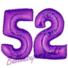 Partydekoration und Luftballons im Shop Luftballons aus Folie Zahl 52 ...
