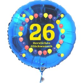 Partydekoration und Luftballons im Shop Folienballon Zahl 26 Balloons ...